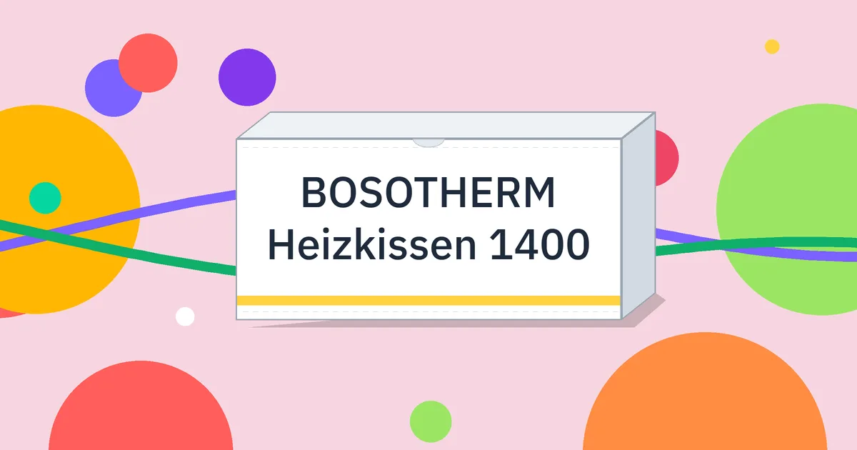 Symbolbild: Packung mit der Aufschrift BOSOTHERM Heizkissen 1400 (PZN 00116702) – Verfügbarkeit und Bezug in Apotheken in Frankfurt am Main