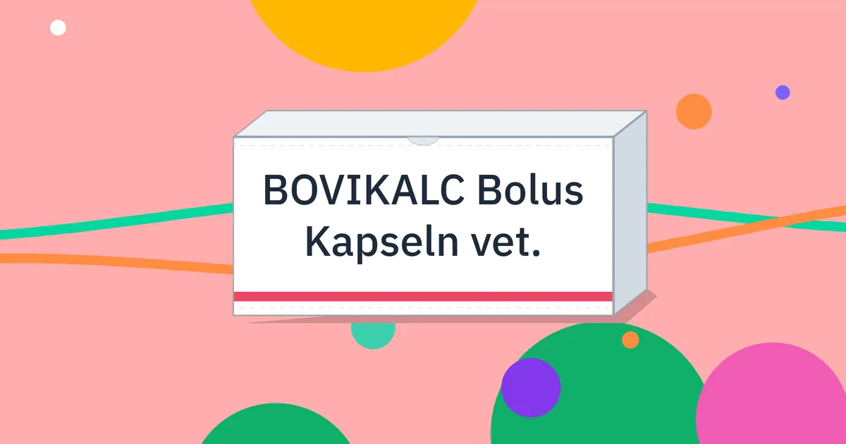 Symbolbild: Packung mit der Aufschrift BOVIKALC Bolus Kapseln vet. (PZN 08890200) – Verfügbarkeit und Bezug in Apotheken in Frankfurt am Main