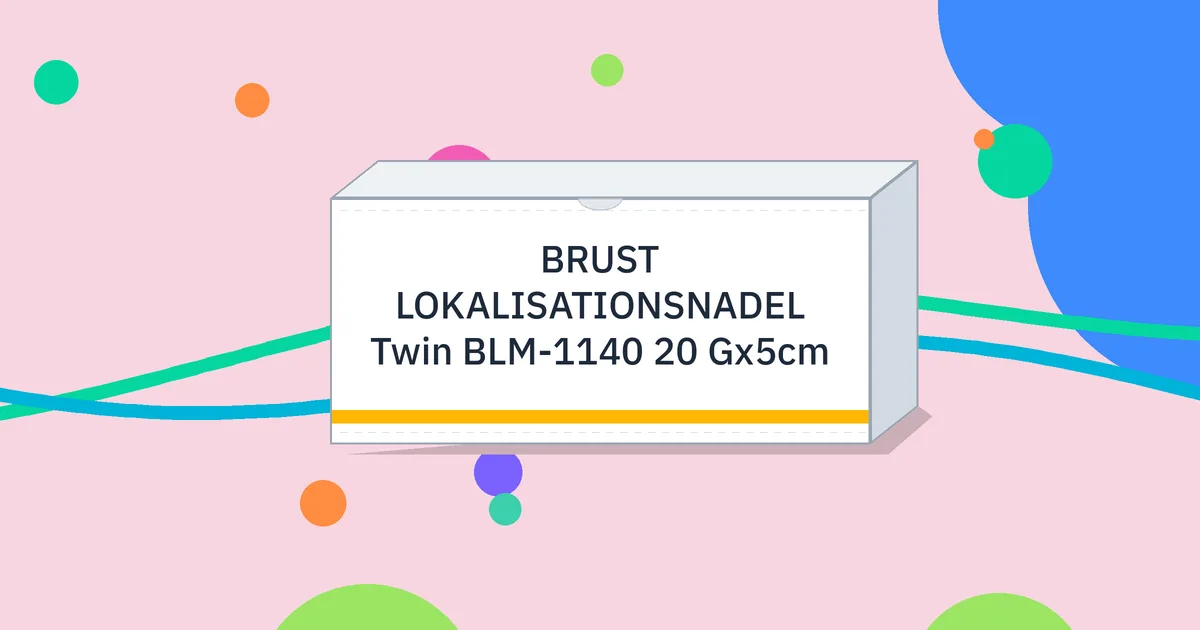 Symbolbild: Packung mit der Aufschrift BRUST LOKALISATIONSNADEL Twin BLM-1140 20 Gx5cm (PZN 16582524) – Verfügbarkeit und Bezug in Apotheken in Frankfurt am Main