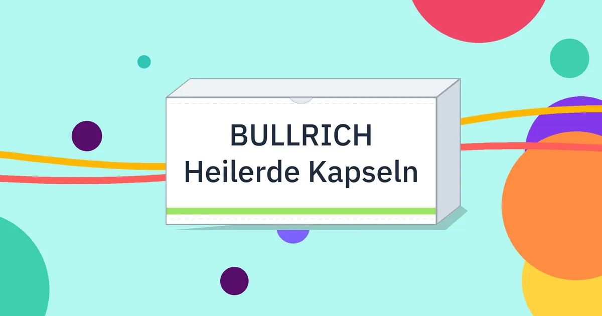 Symbolbild: Packung mit der Aufschrift BULLRICH Heilerde Kapseln (PZN 02021319) – Verfügbarkeit und Bezug in Apotheken in Frankfurt am Main