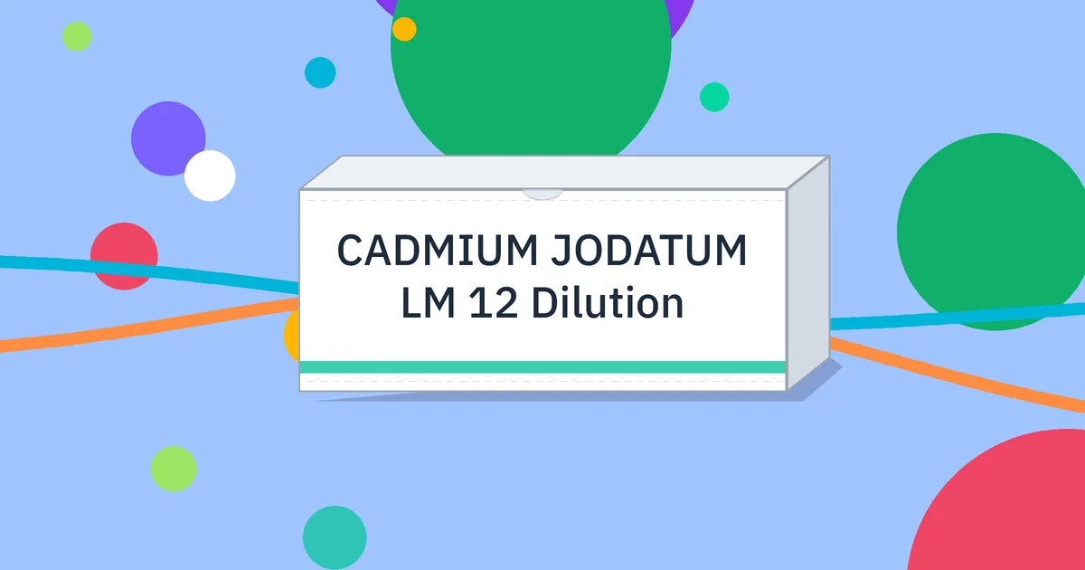 Symbolbild: Packung mit der Aufschrift CADMIUM JODATUM LM 12 Dilution (PZN 12798316) – Verfügbarkeit und Bezug in Apotheken in Frankfurt am Main