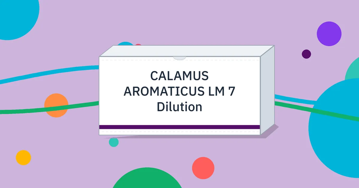 Symbolbild: Packung mit der Aufschrift CALAMUS AROMATICUS LM 7 Dilution (PZN 13404561) – Verfügbarkeit und Bezug in Apotheken in Frankfurt am Main