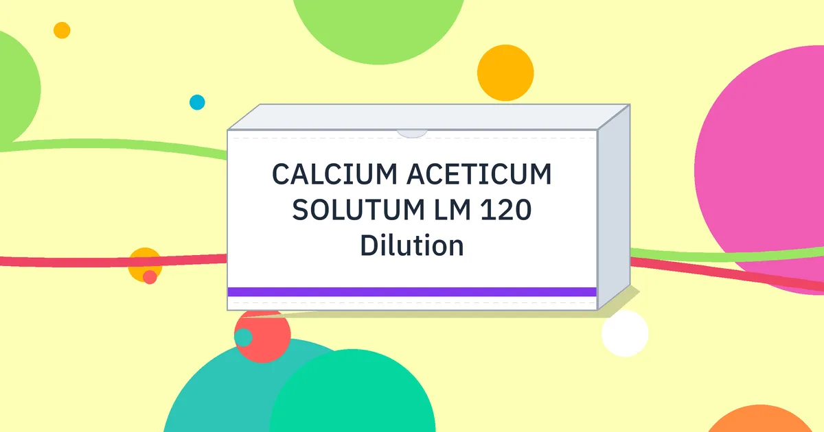 Symbolbild: Packung mit der Aufschrift CALCIUM ACETICUM SOLUTUM LM 120 Dilution (PZN 13407080) – Verfügbarkeit und Bezug in Apotheken in Frankfurt am Main