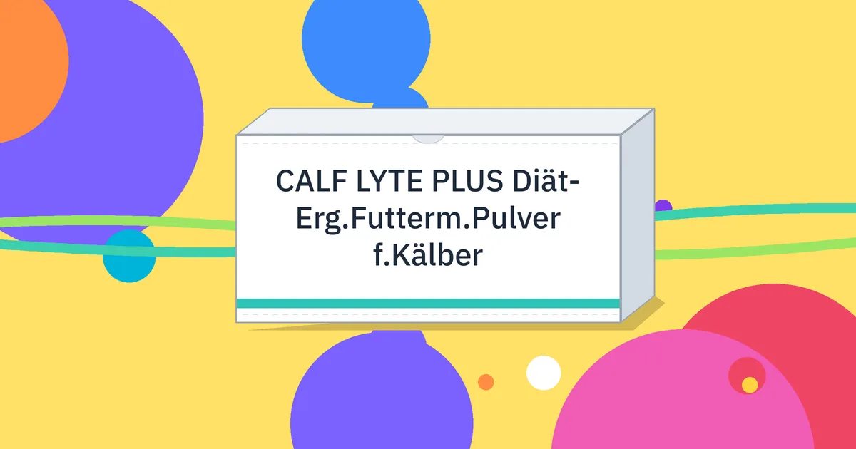Symbolbild: Packung mit der Aufschrift CALF LYTE PLUS Diät-Erg.Futterm.Pulver f.Kälber (PZN 16361208) – Verfügbarkeit und Bezug in Apotheken in Frankfurt am Main