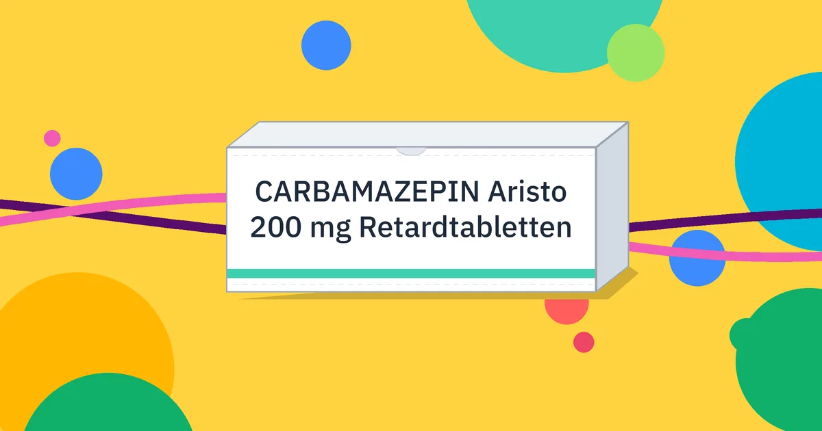 Symbolbild: Packung mit der Aufschrift CARBAMAZEPIN Aristo 200 mg Retardtabletten (PZN 00605789) – Verfügbarkeit und Bezug in Apotheken in Frankfurt am Main