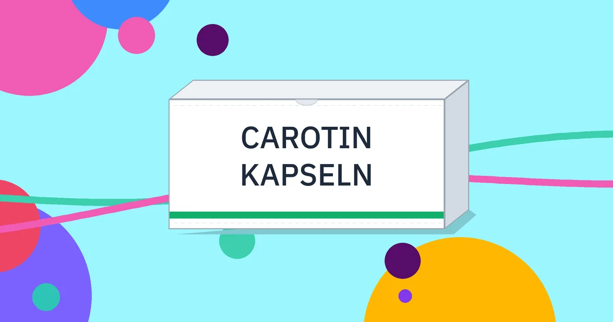 Symbolbild: Packung mit der Aufschrift CAROTIN KAPSELN (PZN 18853967) – Verfügbarkeit und Bezug in Apotheken in Frankfurt am Main