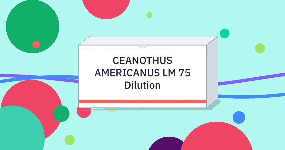 Symbolbild: Packung mit der Aufschrift CEANOTHUS AMERICANUS LM 75 Dilution (PZN 13435484) – Verfügbarkeit und Bezug in Apotheken in Frankfurt am Main
