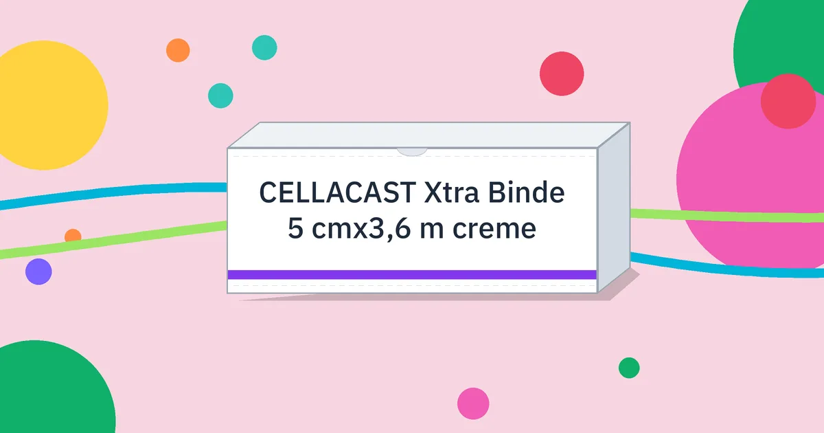 Symbolbild: Packung mit der Aufschrift CELLACAST Xtra Binde 5 cmx3,6 m creme (PZN 14252805) – Verfügbarkeit und Bezug in Apotheken in Frankfurt am Main