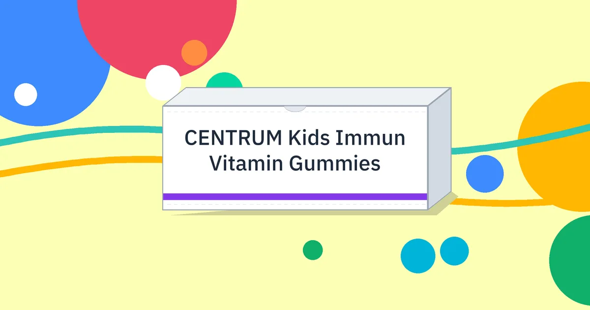 Symbolbild: Packung mit der Aufschrift CENTRUM Kids Immun Vitamin Gummies (PZN 18739898) – Verfügbarkeit und Bezug in Apotheken in Frankfurt am Main