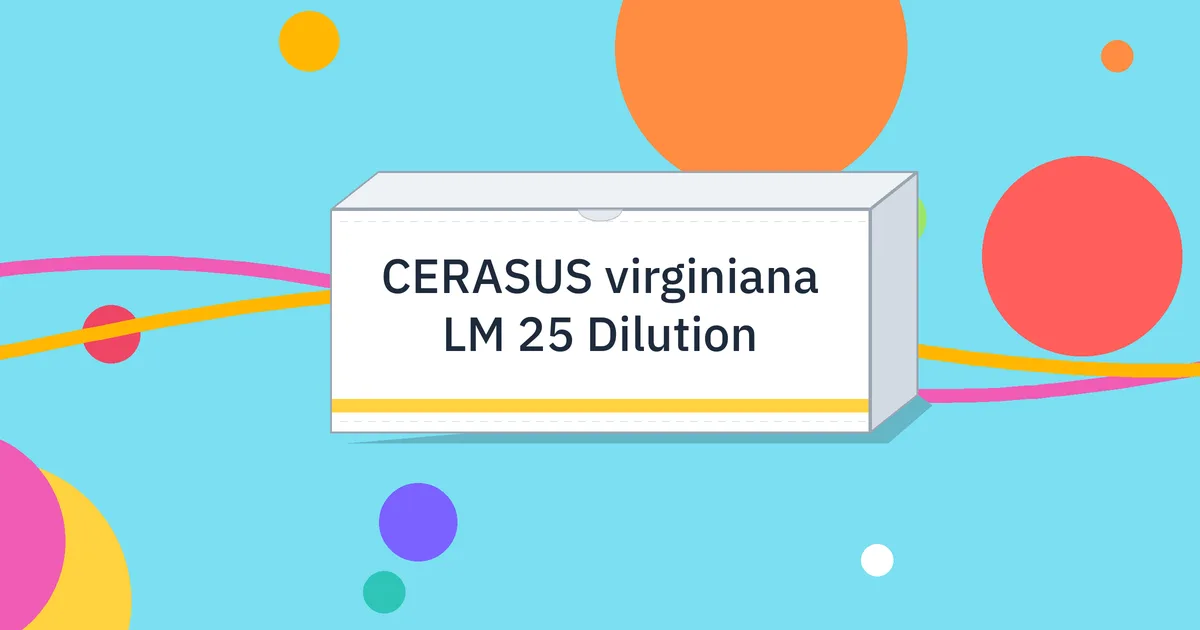 Symbolbild: Packung mit der Aufschrift CERASUS virginiana LM 25 Dilution (PZN 13436791) – Verfügbarkeit und Bezug in Apotheken in Frankfurt am Main