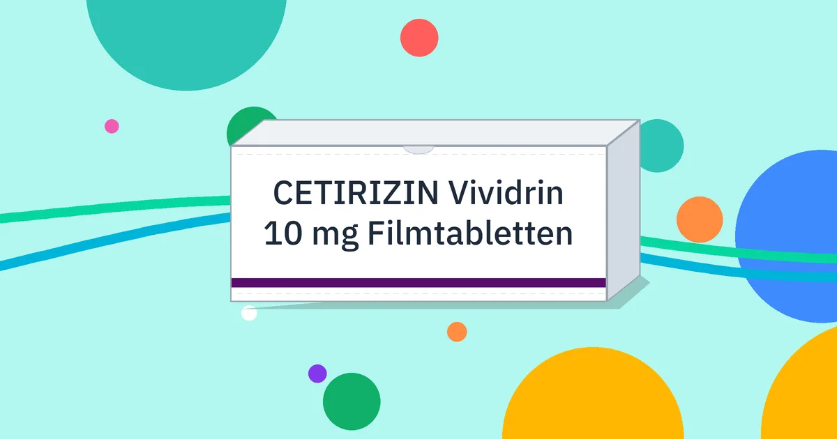 Symbolbild: Packung mit der Aufschrift CETIRIZIN Vividrin 10 mg Filmtabletten (PZN 12364291) – Verfügbarkeit und Bezug in Apotheken in Frankfurt am Main