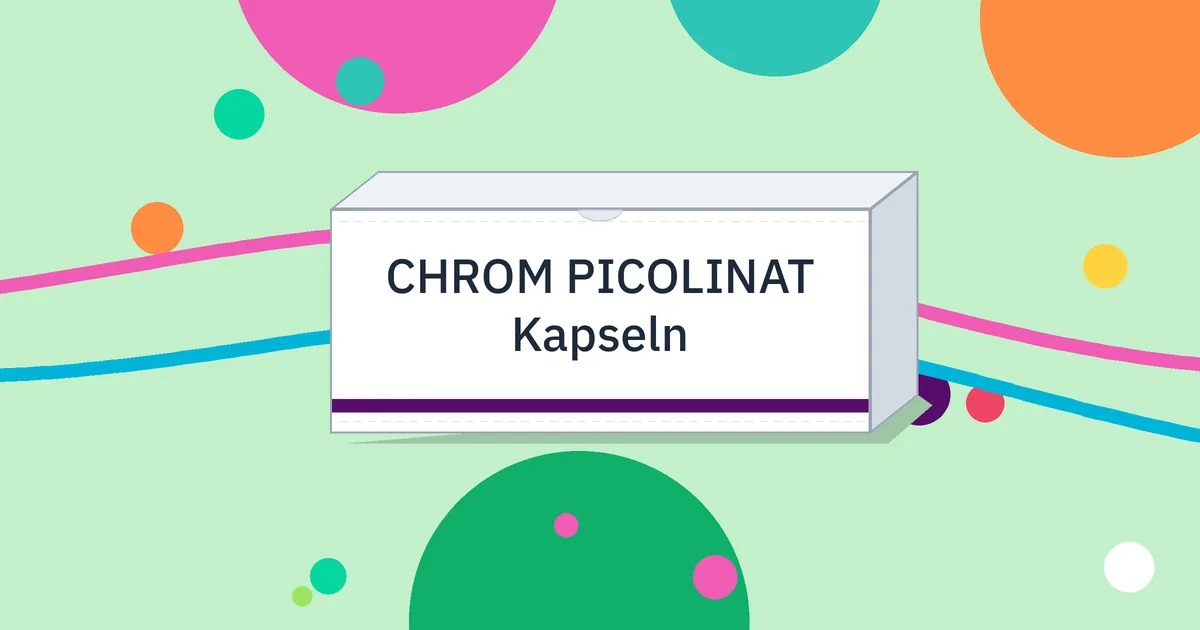 Symbolbild: Packung mit der Aufschrift CHROM PICOLINAT Kapseln (PZN 11235657) – Verfügbarkeit und Bezug in Apotheken in Frankfurt am Main