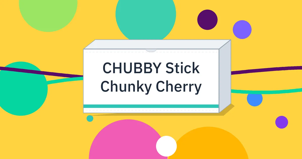 Symbolbild: Packung mit der Aufschrift CHUBBY Stick Chunky Cherry (PZN 18895954) – Verfügbarkeit und Bezug in Apotheken in Frankfurt am Main