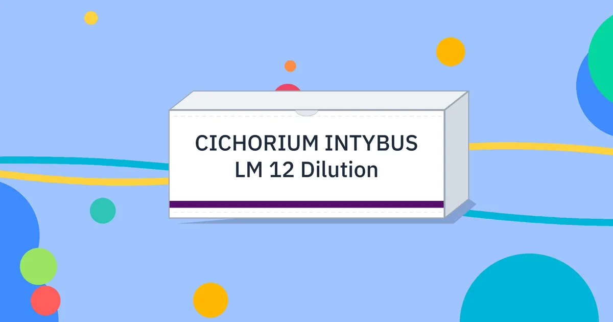 Symbolbild: Packung mit der Aufschrift CICHORIUM INTYBUS LM 12 Dilution (PZN 13445979) – Verfügbarkeit und Bezug in Apotheken in Frankfurt am Main