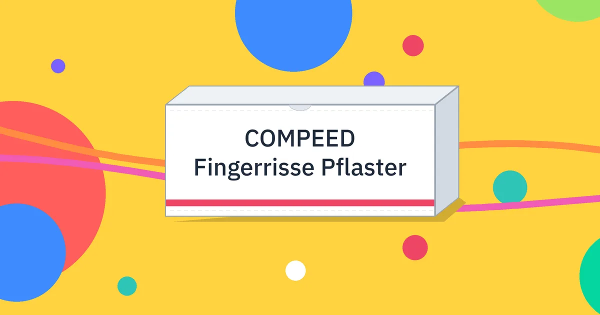 Symbolbild: Packung mit der Aufschrift COMPEED Fingerrisse Pflaster (PZN 00211955) – Verfügbarkeit und Bezug in Apotheken in Frankfurt am Main