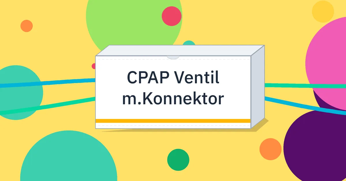 Symbolbild: Packung mit der Aufschrift CPAP Ventil m.Konnektor (PZN 04482088) – Verfügbarkeit und Bezug in Apotheken in Frankfurt am Main