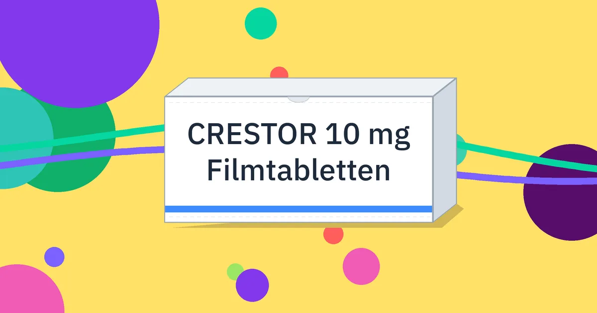 Symbolbild: Packung mit der Aufschrift CRESTOR 10 mg Filmtabletten (PZN 00185324) – Verfügbarkeit und Bezug in Apotheken in Frankfurt am Main