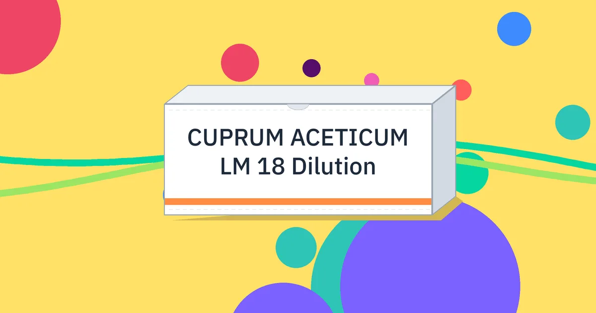 Symbolbild: Packung mit der Aufschrift CUPRUM ACETICUM LM 18 Dilution (PZN 12837364) – Verfügbarkeit und Bezug in Apotheken in Frankfurt am Main