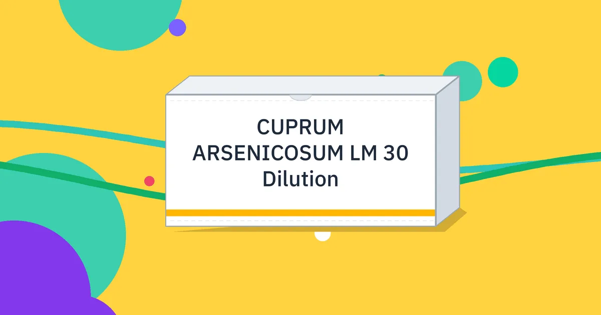 Symbolbild: Packung mit der Aufschrift CUPRUM ARSENICOSUM LM 30 Dilution (PZN 07540231) – Verfügbarkeit und Bezug in Apotheken in Frankfurt am Main