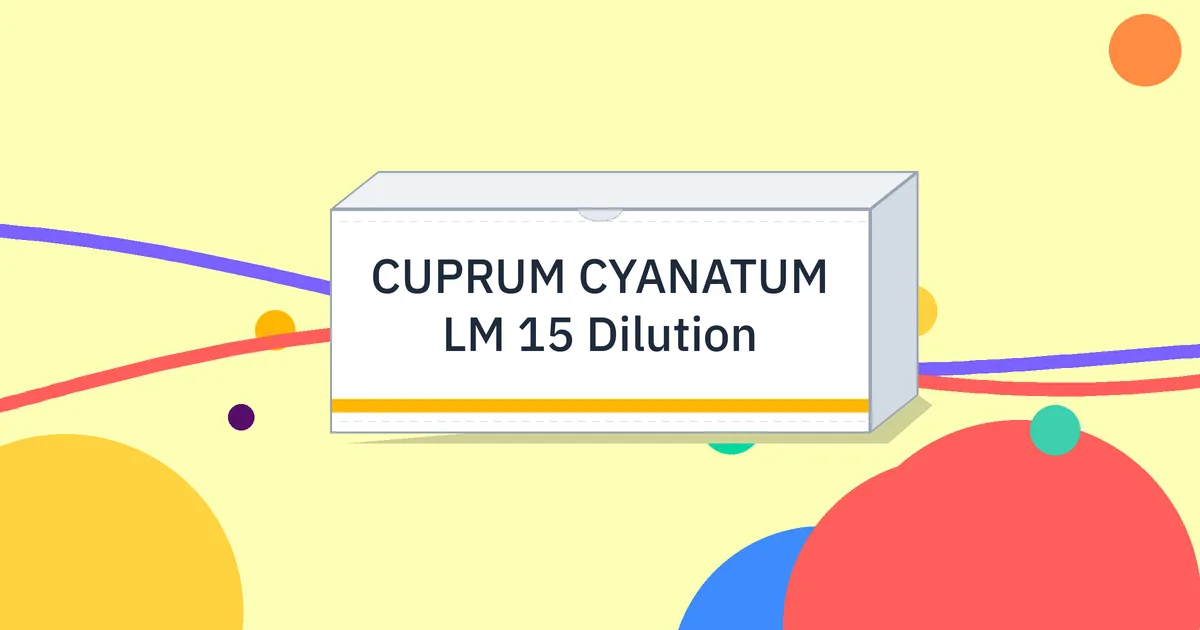 Symbolbild: Packung mit der Aufschrift CUPRUM CYANATUM LM 15 Dilution (PZN 13458226) – Verfügbarkeit und Bezug in Apotheken in Frankfurt am Main