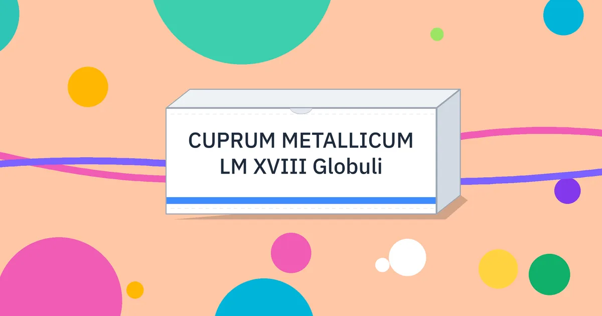 Symbolbild: Packung mit der Aufschrift CUPRUM METALLICUM LM XVIII Globuli (PZN 02659157) – Verfügbarkeit und Bezug in Apotheken in Frankfurt am Main