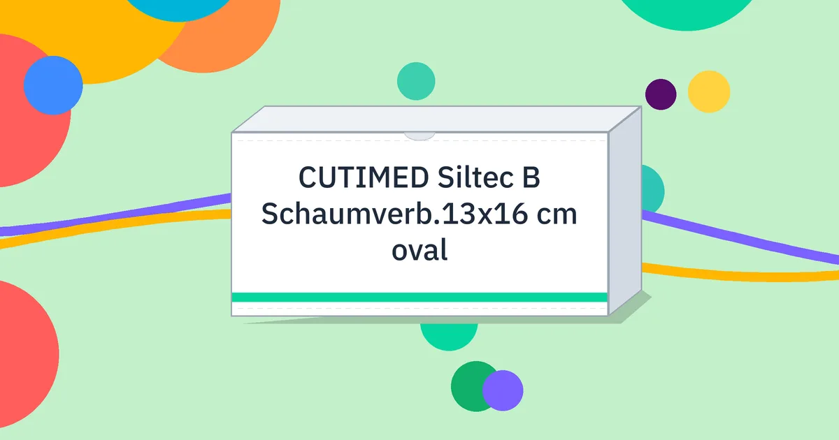 Symbolbild: Packung mit der Aufschrift CUTIMED Siltec B Schaumverb.13x16 cm oval (PZN 16828474) – Verfügbarkeit und Bezug in Apotheken in Frankfurt am Main