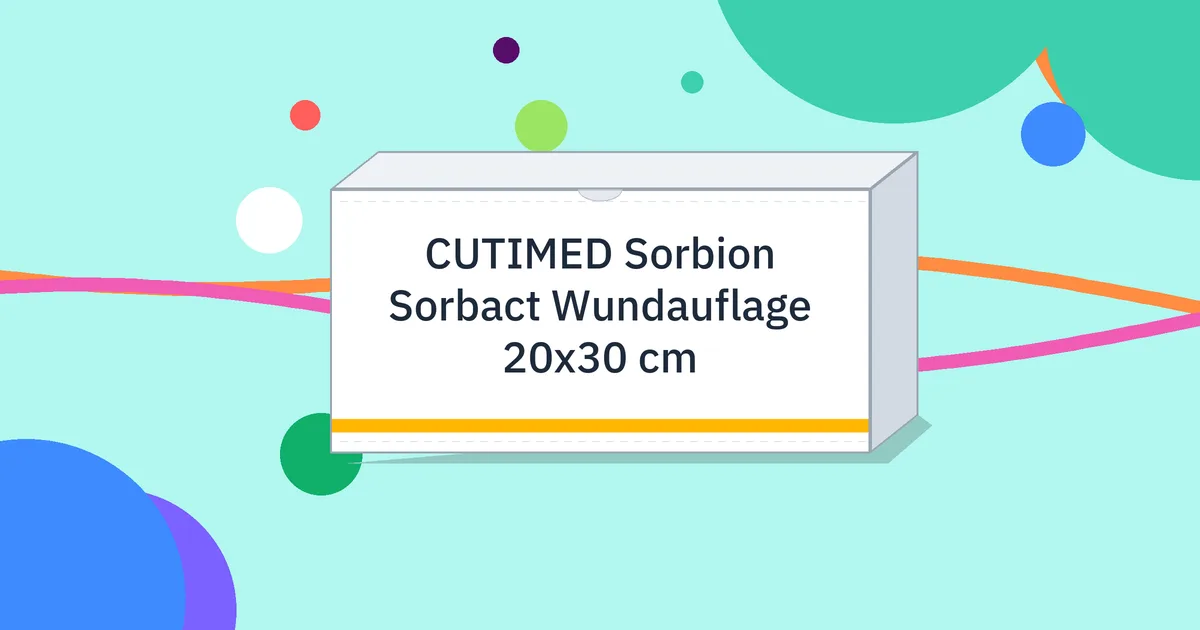 Symbolbild: Packung mit der Aufschrift CUTIMED Sorbion Sorbact Wundauflage 20x30 cm (PZN 19100796) – Verfügbarkeit und Bezug in Apotheken in Frankfurt am Main
