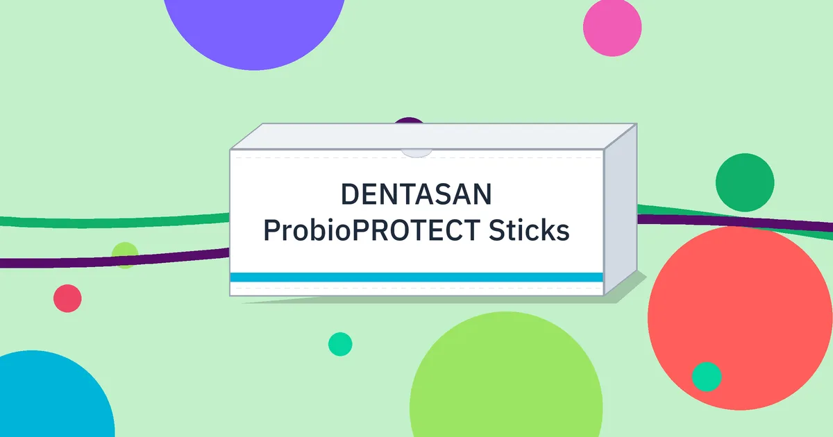 Symbolbild: Packung mit der Aufschrift DENTASAN ProbioPROTECT Sticks (PZN 15261781) – Verfügbarkeit und Bezug in Apotheken in Frankfurt am Main