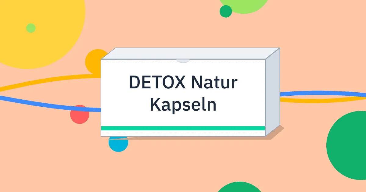 Symbolbild: Packung mit der Aufschrift DETOX Natur Kapseln (PZN 18432639) – Verfügbarkeit und Bezug in Apotheken in Frankfurt am Main