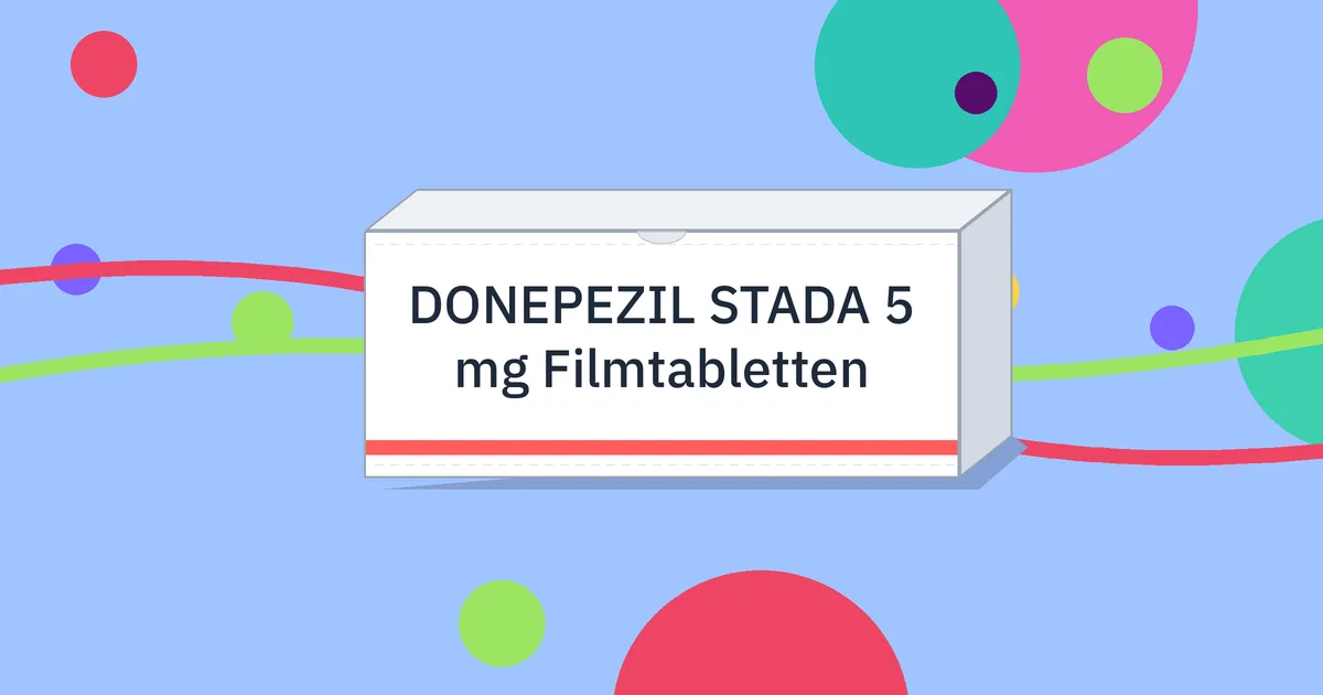 Symbolbild: Packung mit der Aufschrift DONEPEZIL STADA 5 mg Filmtabletten (PZN 09335268) – Verfügbarkeit und Bezug in Apotheken in Frankfurt am Main