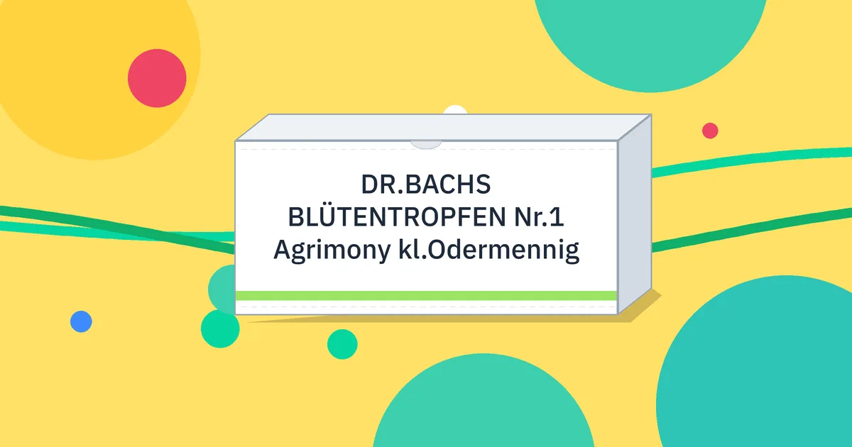 Symbolbild: Packung mit der Aufschrift DR.BACHS BLÜTENTROPFEN Nr.1 Agrimony kl.Odermennig (PZN 17193291) – Verfügbarkeit und Bezug in Apotheken in Frankfurt am Main