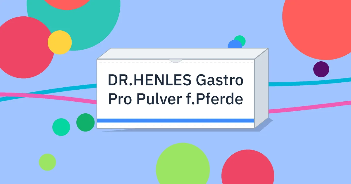 Symbolbild: Packung mit der Aufschrift DR.HENLES Gastro Pro Pulver f.Pferde (PZN 16038111) – Verfügbarkeit und Bezug in Apotheken in Frankfurt am Main
