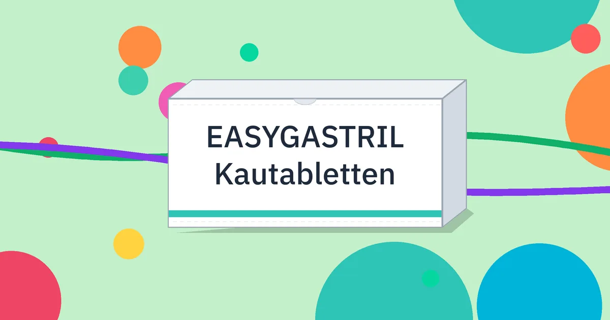 Symbolbild: Packung mit der Aufschrift EASYGASTRIL Kautabletten (PZN 17454739) – Verfügbarkeit und Bezug in Apotheken in Frankfurt am Main