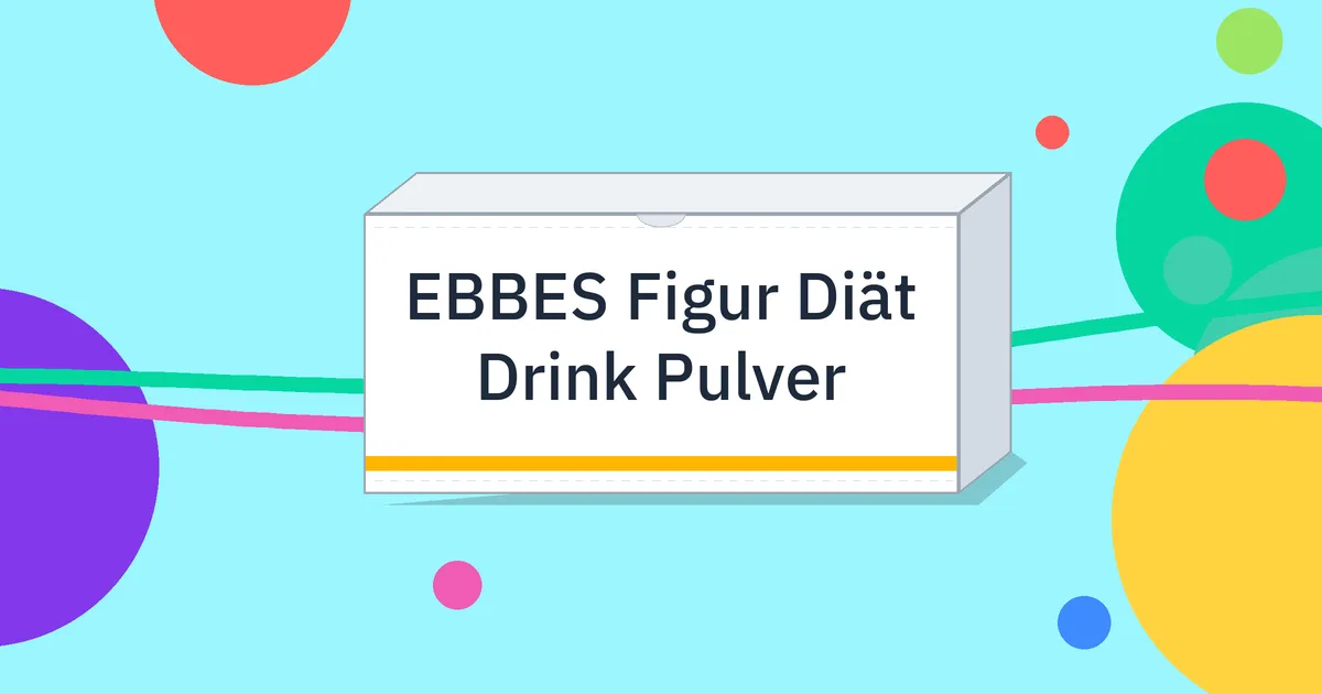 Symbolbild: Packung mit der Aufschrift EBBES Figur Diät Drink Pulver (PZN 10981080) – Verfügbarkeit und Bezug in Apotheken in Frankfurt am Main
