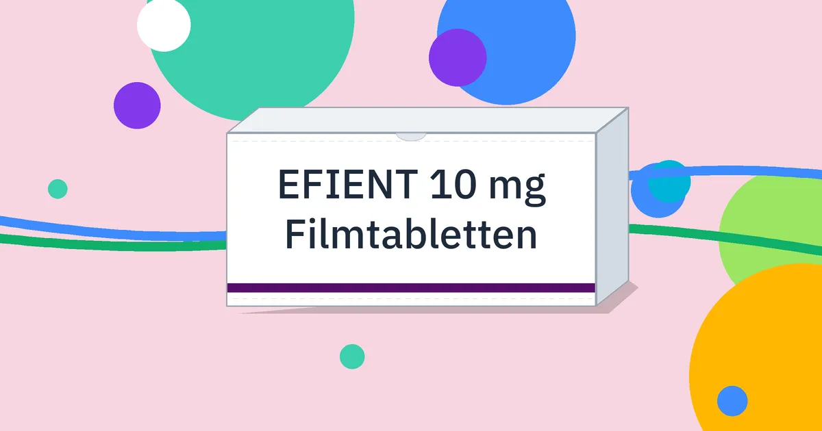 Symbolbild: Packung mit der Aufschrift EFIENT 10 mg Filmtabletten (PZN 16870387) – Verfügbarkeit und Bezug in Apotheken in Frankfurt am Main