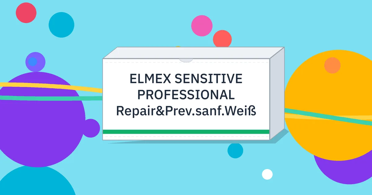 Symbolbild: Packung mit der Aufschrift ELMEX SENSITIVE PROFESSIONAL Repair&Prev.sanf.Weiß (PZN 20368624) – Verfügbarkeit und Bezug in Apotheken in Frankfurt am Main