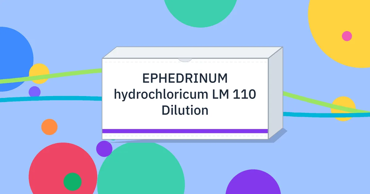 Symbolbild: Packung mit der Aufschrift EPHEDRINUM hydrochloricum LM 110 Dilution (PZN 13471480) – Verfügbarkeit und Bezug in Apotheken in Frankfurt am Main