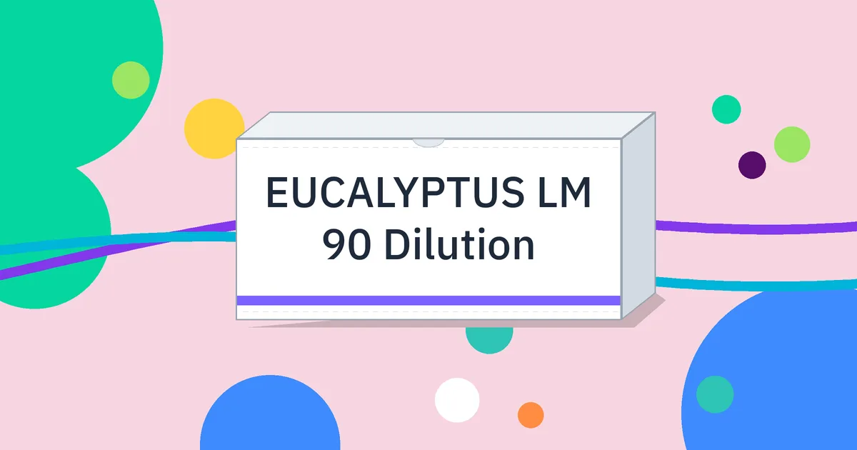 Symbolbild: Packung mit der Aufschrift EUCALYPTUS LM 90 Dilution (PZN 12845582) – Verfügbarkeit und Bezug in Apotheken in Frankfurt am Main