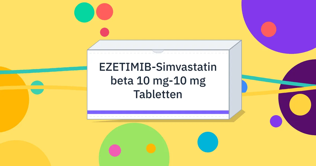 Symbolbild: Packung mit der Aufschrift EZETIMIB-Simvastatin beta 10 mg-10 mg Tabletten (PZN 14253064) – Verfügbarkeit und Bezug in Apotheken in Frankfurt am Main