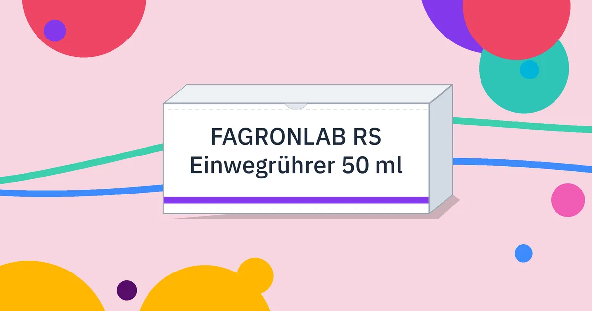 Symbolbild: Packung mit der Aufschrift FAGRONLAB RS Einwegrührer 50 ml (PZN 20362490) – Verfügbarkeit und Bezug in Apotheken in Frankfurt am Main
