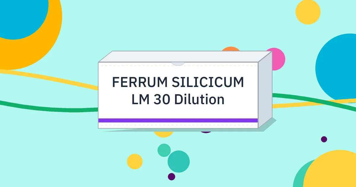 Symbolbild: Packung mit der Aufschrift FERRUM SILICICUM LM 30 Dilution (PZN 12853251) – Verfügbarkeit und Bezug in Apotheken in Frankfurt am Main