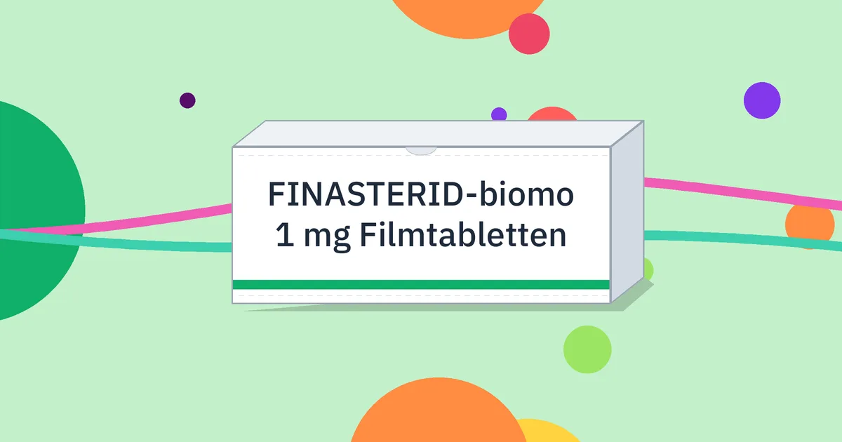 Symbolbild: Packung mit der Aufschrift FINASTERID-biomo 1 mg Filmtabletten (PZN 16627379) – Verfügbarkeit und Bezug in Apotheken in Frankfurt am Main