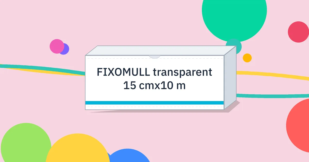 Symbolbild: Packung mit der Aufschrift FIXOMULL transparent 15 cmx10 m (PZN 16655855) – Verfügbarkeit und Bezug in Apotheken in Frankfurt am Main