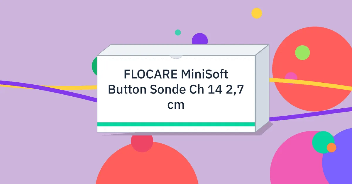 Symbolbild: Packung mit der Aufschrift FLOCARE MiniSoft Button Sonde Ch 14 2,7 cm (PZN 16018947) – Verfügbarkeit und Bezug in Apotheken in Frankfurt am Main