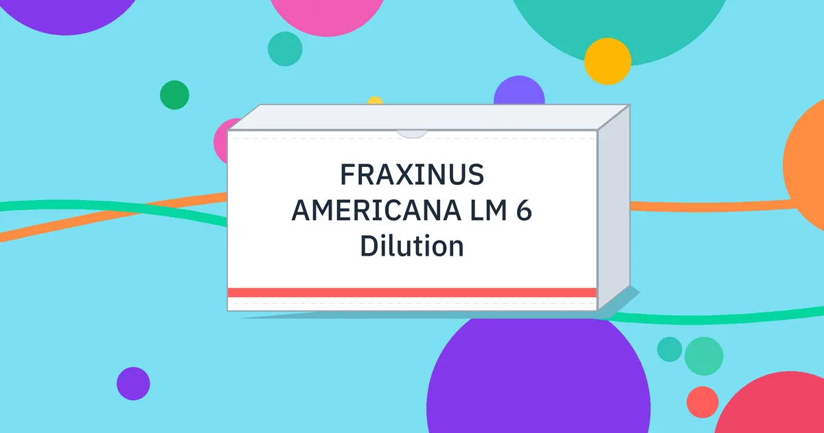 Symbolbild: Packung mit der Aufschrift FRAXINUS AMERICANA LM 6 Dilution (PZN 13491494) – Verfügbarkeit und Bezug in Apotheken in Frankfurt am Main