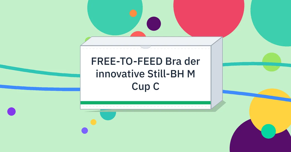 Symbolbild: Packung mit der Aufschrift FREE-TO-FEED Bra der innovative Still-BH M Cup C (PZN 19371064) – Verfügbarkeit und Bezug in Apotheken in Frankfurt am Main