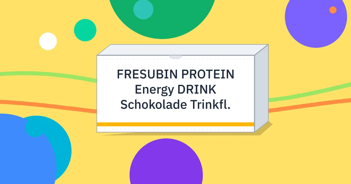 Symbolbild: Packung mit der Aufschrift FRESUBIN PROTEIN Energy DRINK Schokolade Trinkfl. (PZN 19750525) – Verfügbarkeit und Bezug in Apotheken in Frankfurt am Main