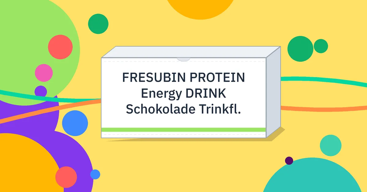 Symbolbild: Packung mit der Aufschrift FRESUBIN PROTEIN Energy DRINK Schokolade Trinkfl. (PZN 20192059) – Verfügbarkeit und Bezug in Apotheken in Frankfurt am Main