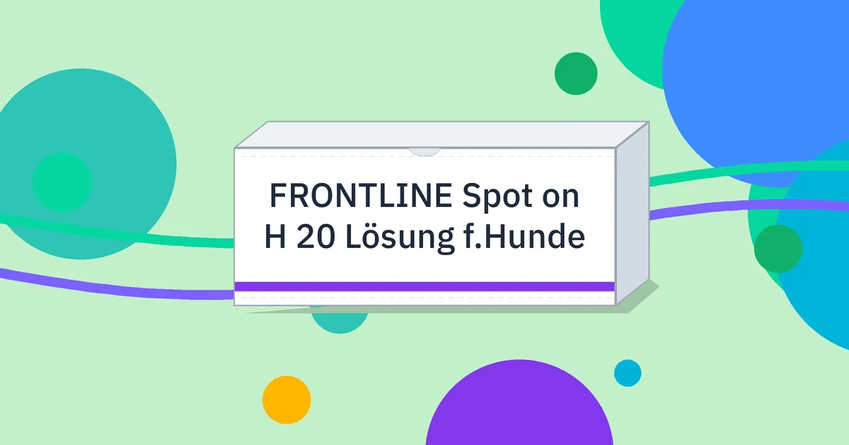 Symbolbild: Packung mit der Aufschrift FRONTLINE Spot on H 20 Lösung f.Hunde (PZN 00662882) – Verfügbarkeit und Bezug in Apotheken in Frankfurt am Main