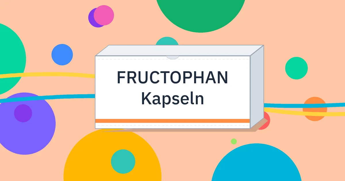 Symbolbild: Packung mit der Aufschrift FRUCTOPHAN Kapseln (PZN 11535098) – Verfügbarkeit und Bezug in Apotheken in Frankfurt am Main
